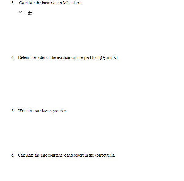 Solved Part Reactants Temperature (°C) Initial rate (kPa/s) | Chegg.com
