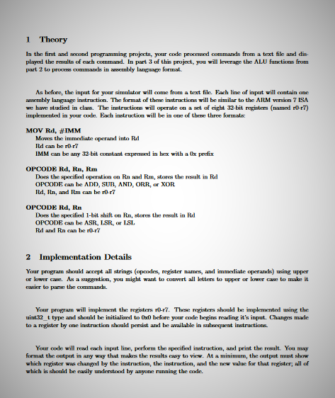 Solved 1 Theory In the first and second programming | Chegg.com