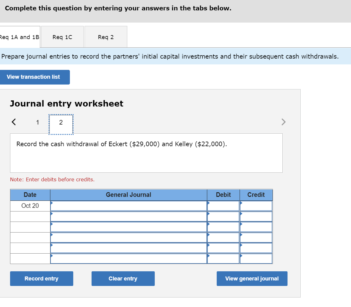 Solved Exercise 12-7 Journalizing partnership transactions | Chegg.com
