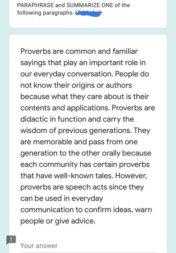 Solved PARAPHRASE and SUMMARIZE ONE of the following | Chegg.com