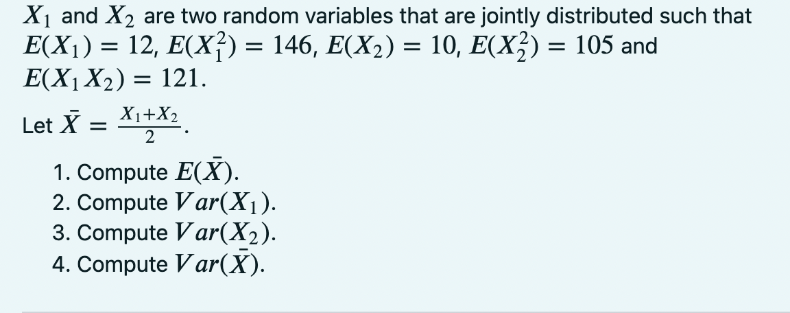 Solved 𝑋1 and 𝑋2 are two random variables that are jointly | Chegg.com