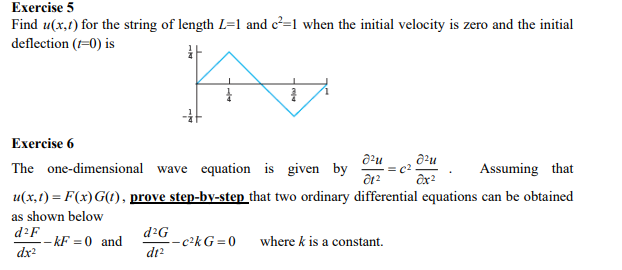 Solved Find u(x,t) for the string of length L=1 and c2=1 | Chegg.com