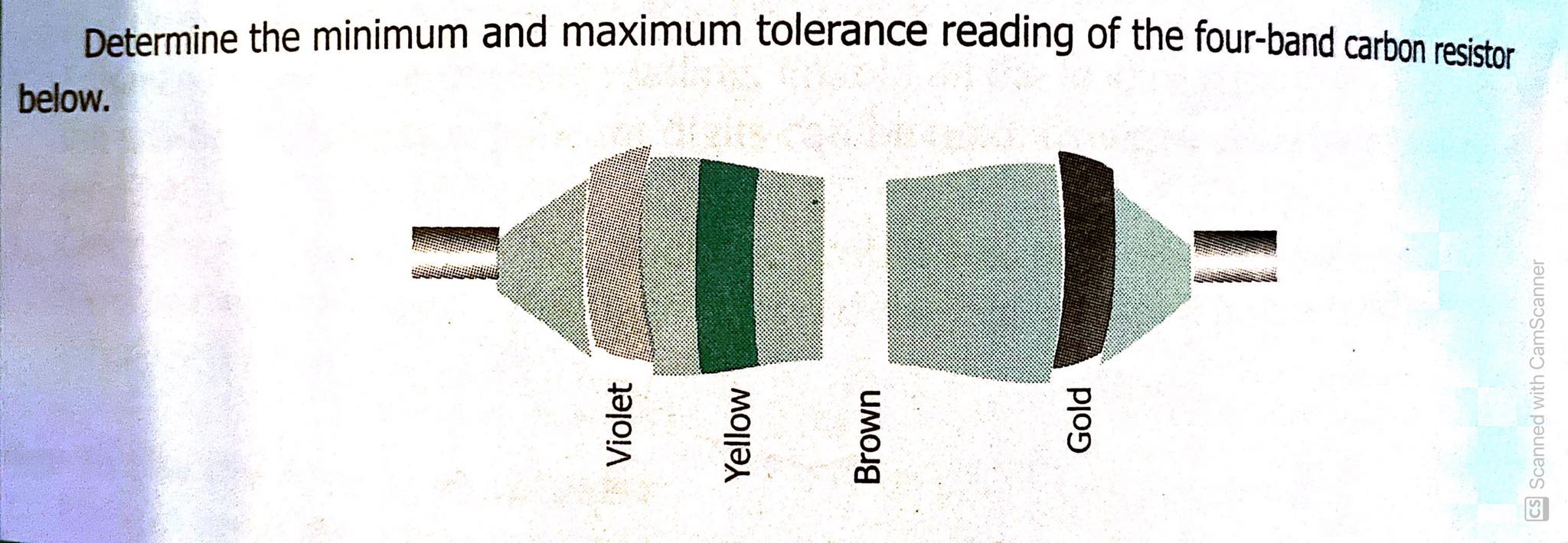 [Solved]: Determine the minimum and maximum tolerance read