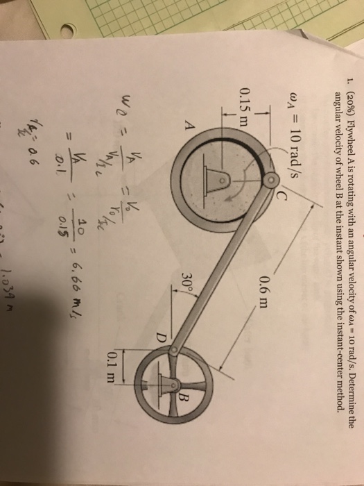 Solved (20%)Flywheel A is rotating with an angular velocity | Chegg.com