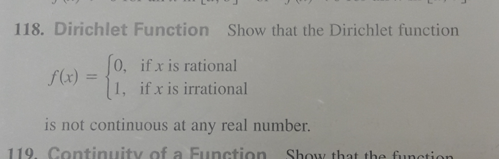 Solved 118. Dirichlet Function Show that the Dirichlet | Chegg.com