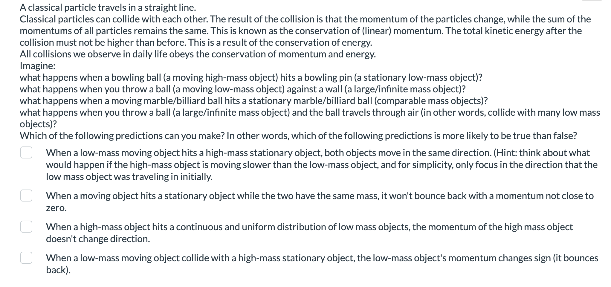 Solved A classical particle travels in a straight | Chegg.com