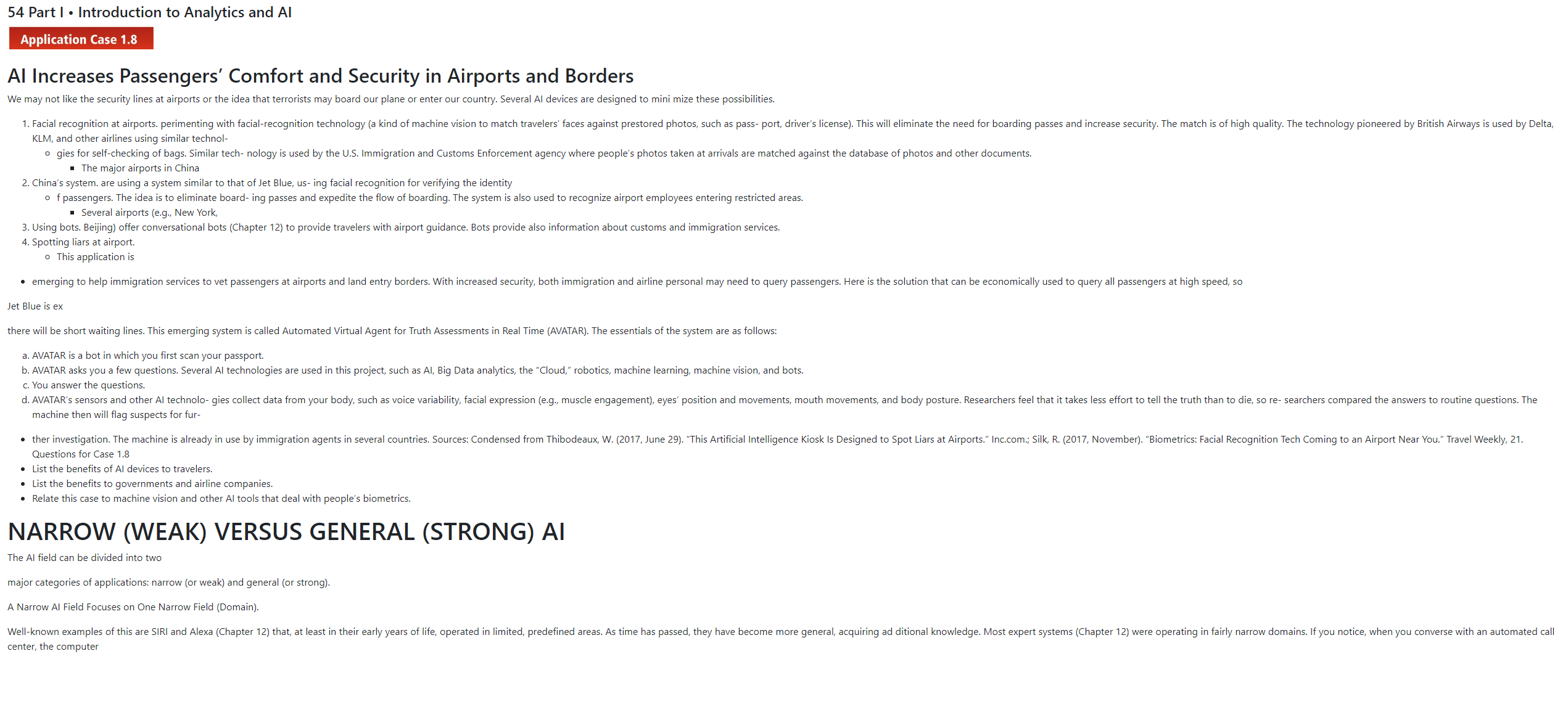 Solved major categories of applications: narrow (or weak) | Chegg.com