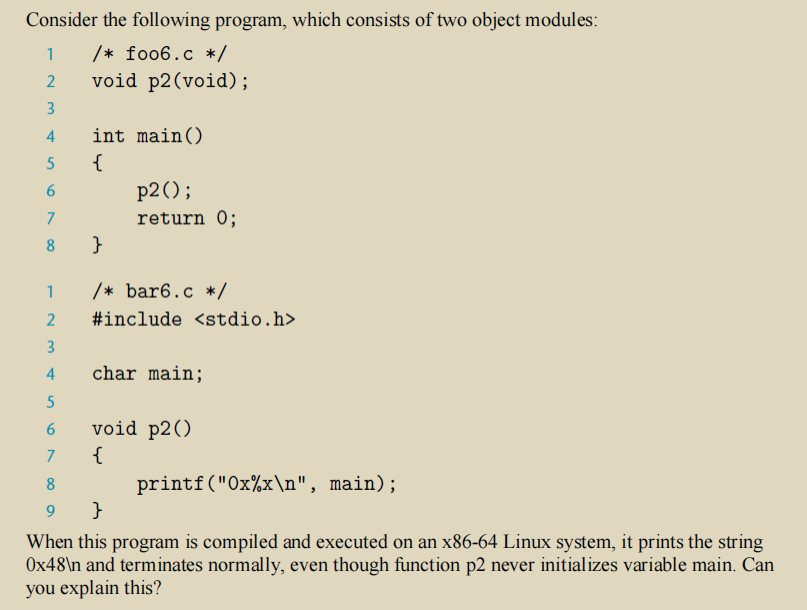 Solved When this program is compiled and executed on an | Chegg.com