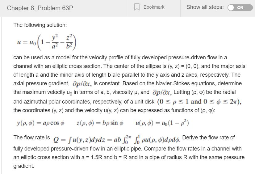 Solved Chapter 8, Problem 63P Bookmark Show all steps: ON | Chegg.com