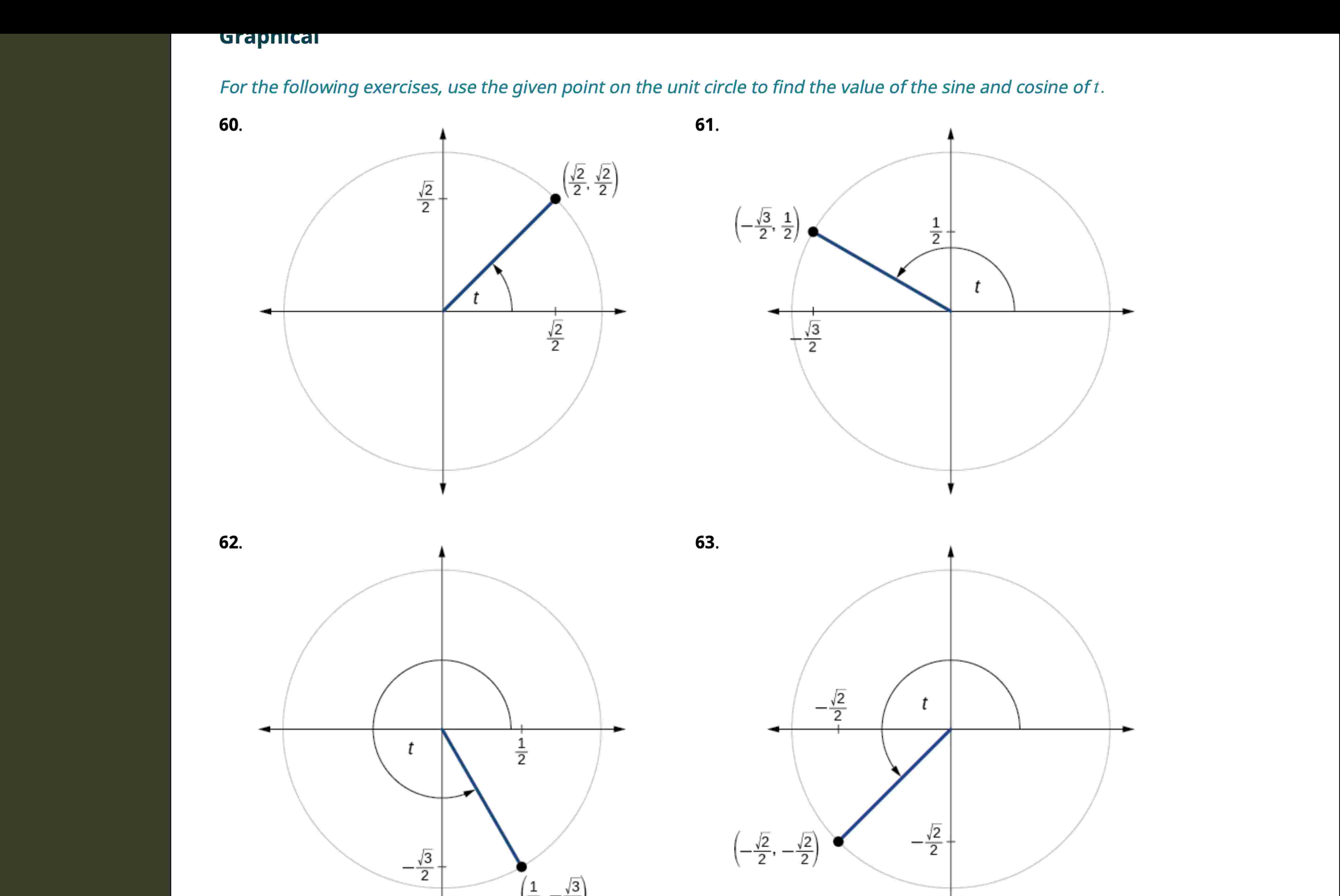 Solved ঢrapilicalFor the following exercises, use the given | Chegg.com