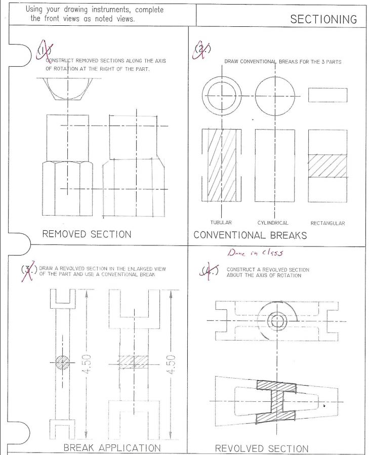 Using your drowing instruments, complete the front | Chegg.com