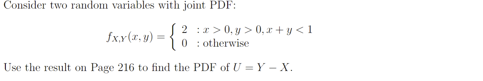 Solved Consider two random variables with joint PDF: fx=(x, | Chegg.com