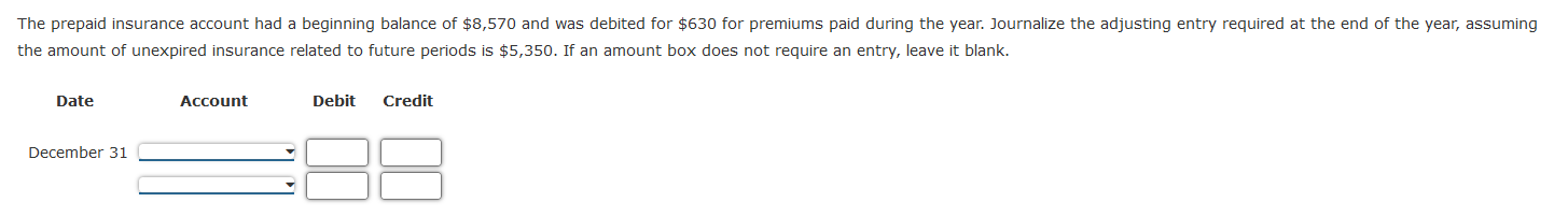 Solved the amount of unexpired insurance related to future | Chegg.com