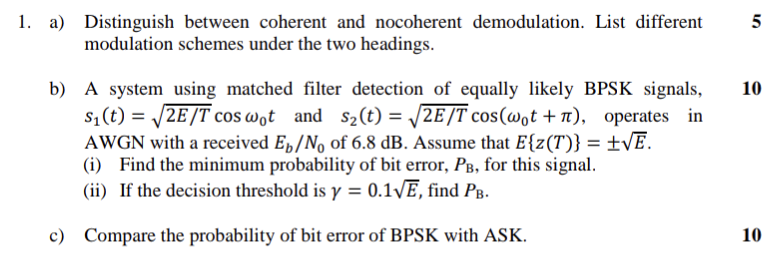 Solved a) Distinguish between coherent and nocoherent | Chegg.com