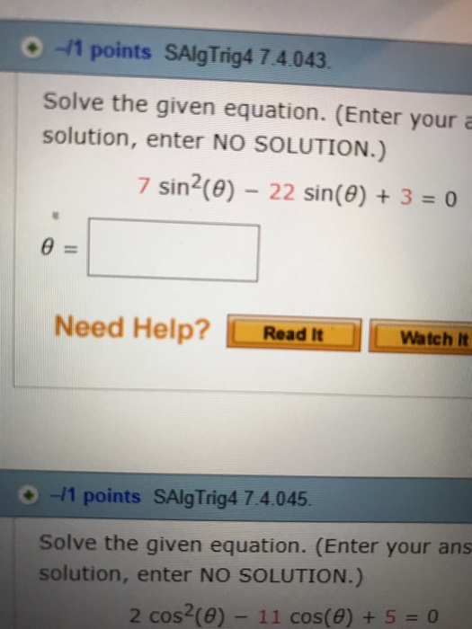 Solved - 0/1 points I Previous Answers SAlgTrig4 7.4.013. | Chegg.com Solved - 0/1 points I Previous Answers SAlgTrig4 7.4.013. | Chegg.com