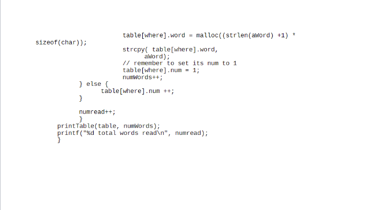 #include #include #include #define MAXWORDS 100000 | Chegg.com