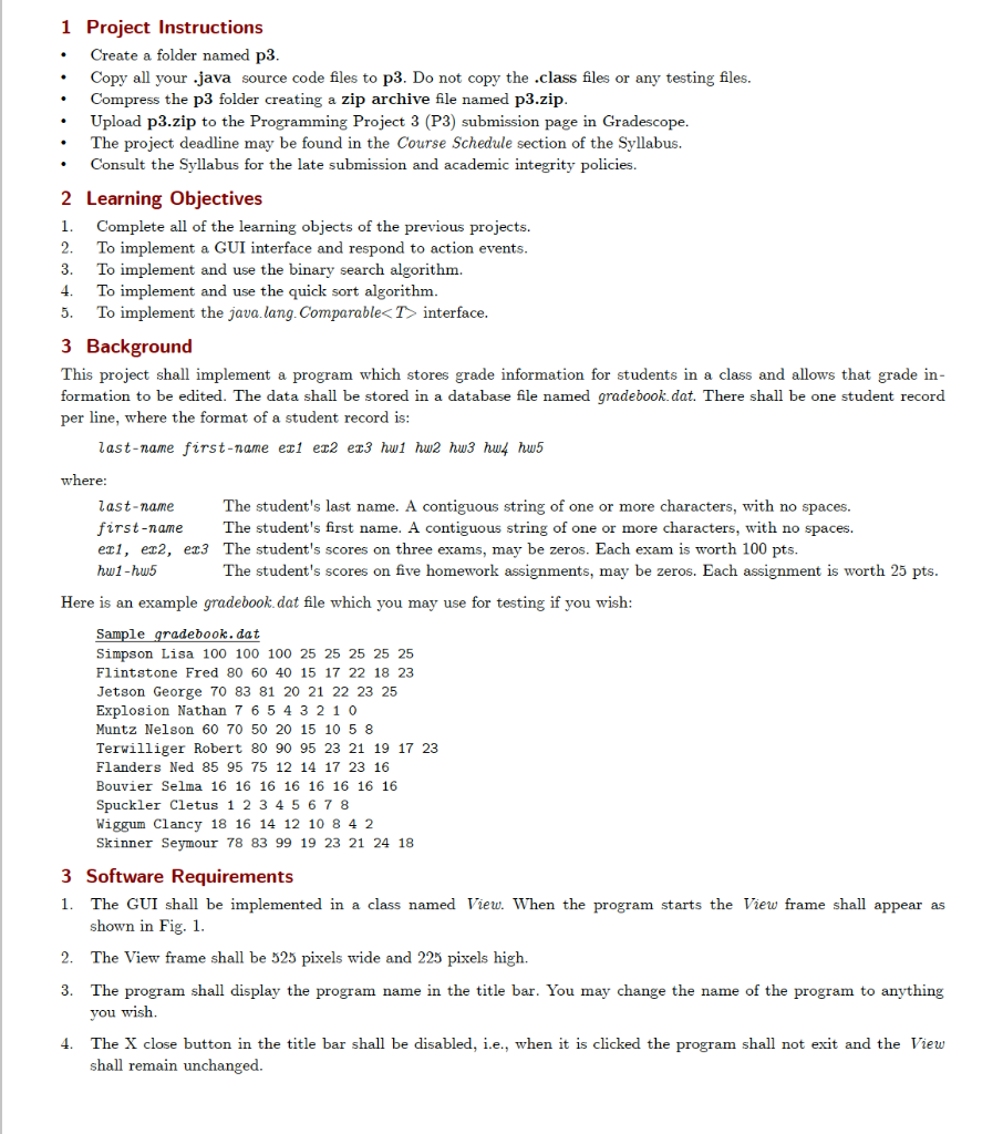 4 5. 1 Project Instructions Create a folder named p3. | Chegg.com