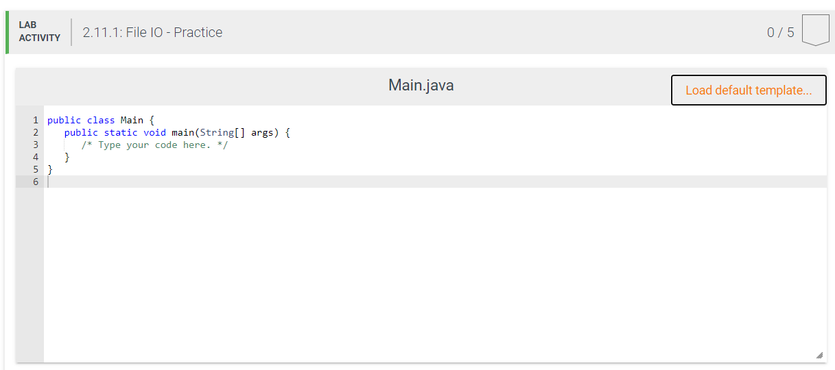 Solved 2.11 File IO - Practice Write a program that opens a | Chegg.com