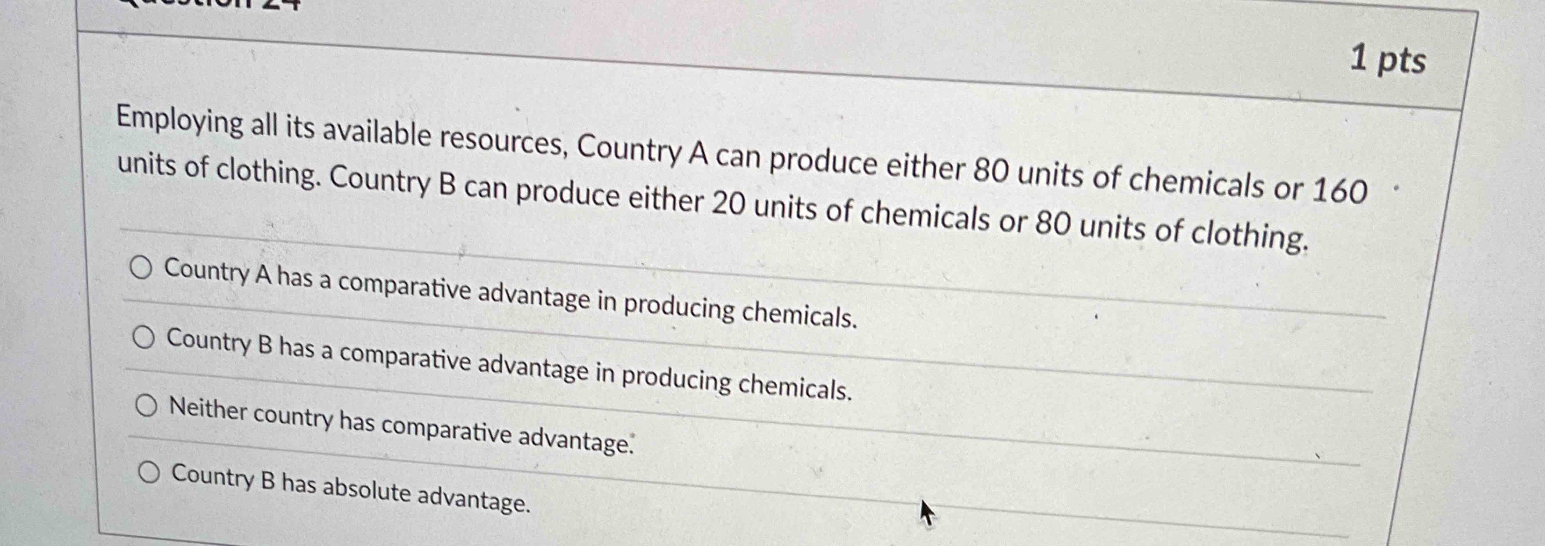 Solved Employing all its available resources, Country A can | Chegg.com