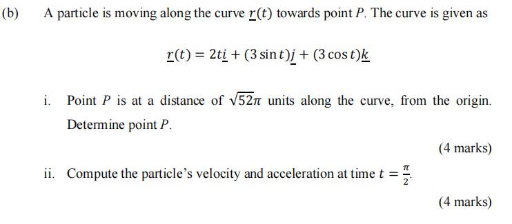 Solved A particle is moving along the curve r(t) towards | Chegg.com