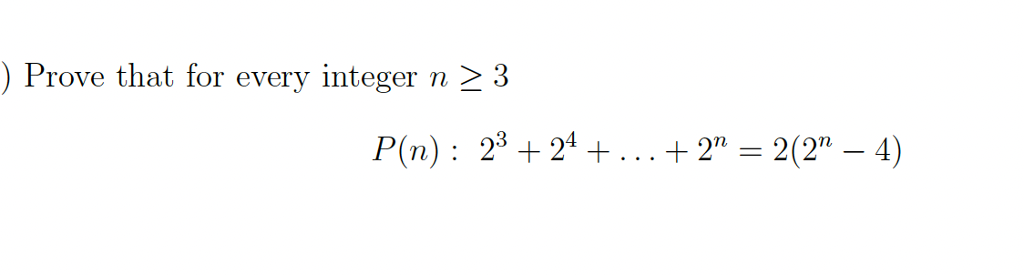 Solved Prove that for every integer n≥3 | Chegg.com