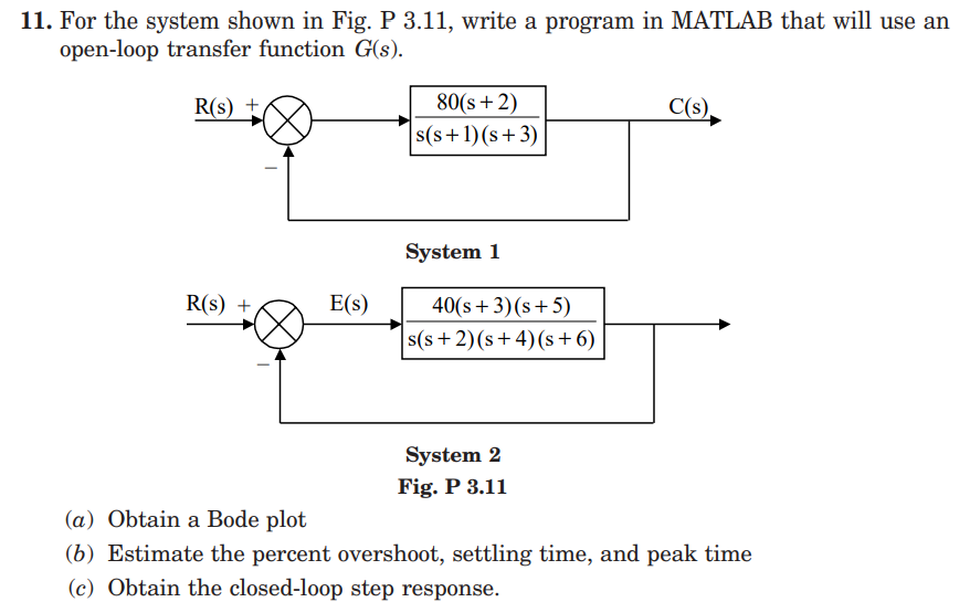 Solved 11. For the system shown in Fig. P 3.11, write a | Chegg.com