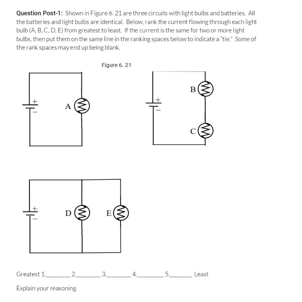 Solved Question Post-1: Shown in Figure 6. 21 are three | Chegg.com