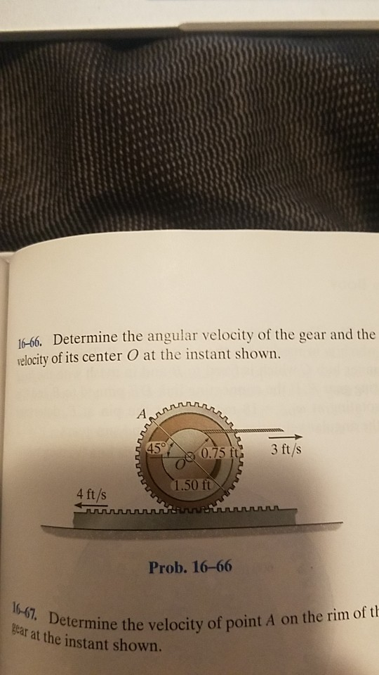 Solved 116066 Determine The Angular Velocity Of The Gear