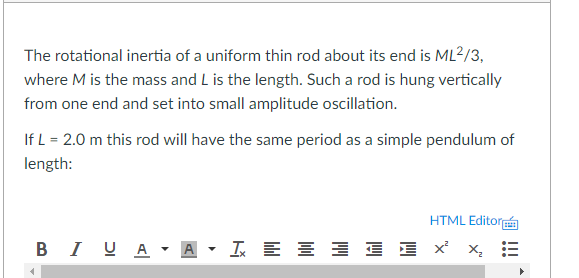 Solved The rotational inertia of a uniform thin rod about | Chegg.com