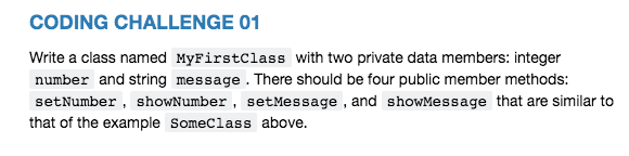 Solved Coding Challenge 01 Write A Class Named Myfirstclass 3085