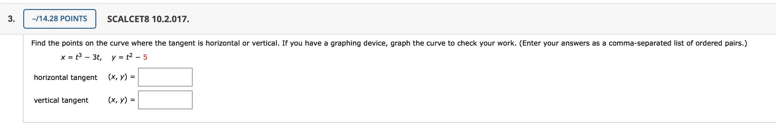 Solved 3. -/14.28 POINTS SCALCET8 10.2.017. Find the points | Chegg.com Solved 3. -/14.28 POINTS SCALCET8 10.2.017. Find the points | Chegg.com