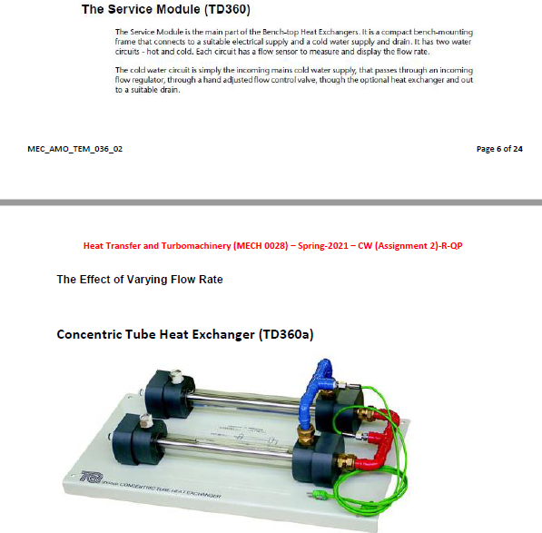 Solved Q4. An experiment is conducted using a lab scale heat | Chegg.com