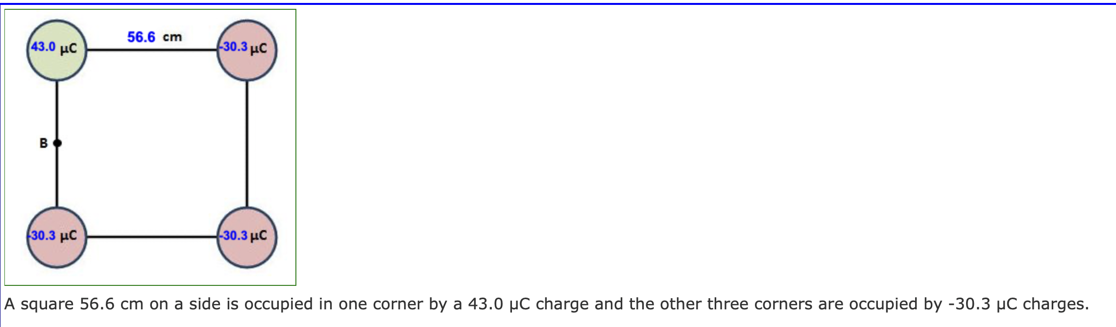 Solved A square 56.6 cm on a side is occupied in one corner | Chegg.com