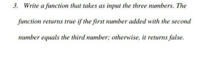 Solved 3 Write A Function That Takes As Input The Three 8072