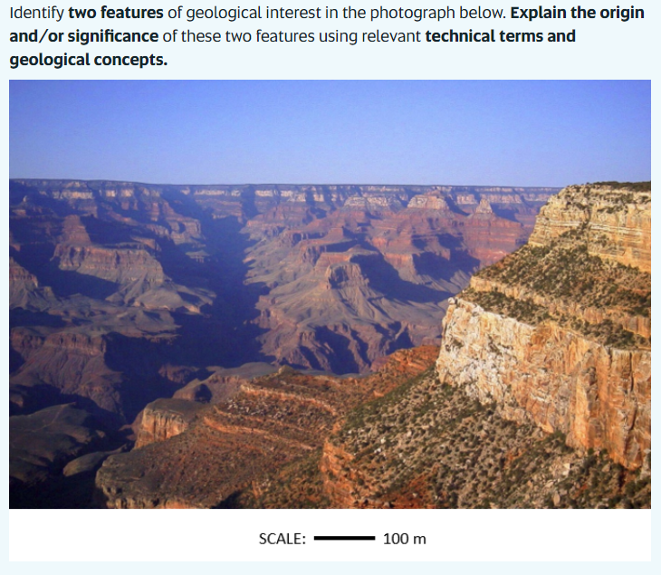 Solved Identify two features of geological interest in the | Chegg.com