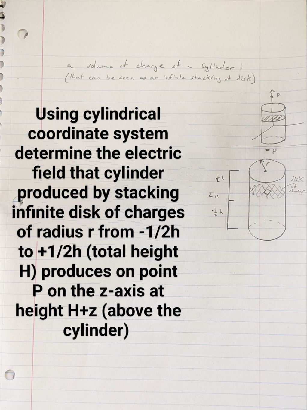 Solved Using cylindrical coordinate system determine the | Chegg.com