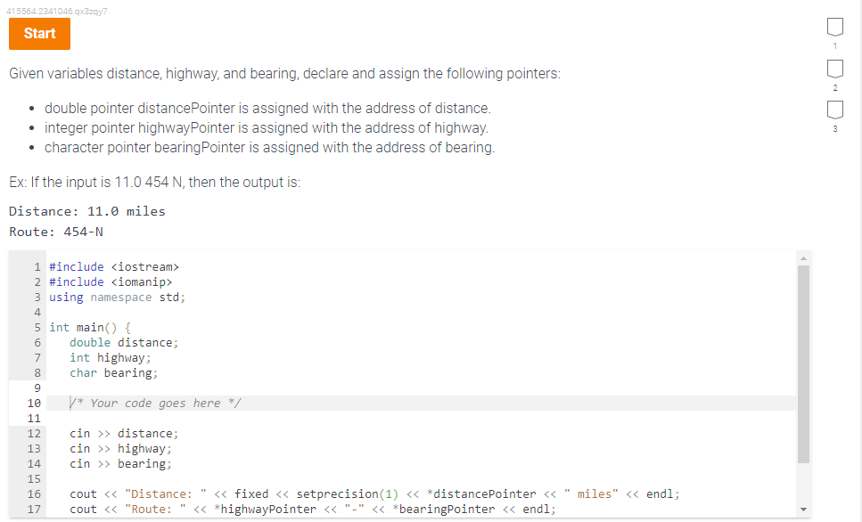 Solved Given variables distance, highway, and bearing, | Chegg.com