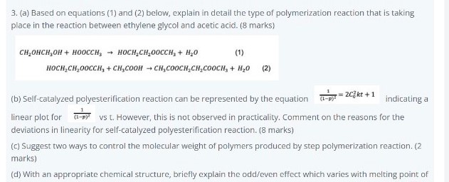 Solved 3. (a) Based on equations (1) and (2) below, explain | Chegg.com