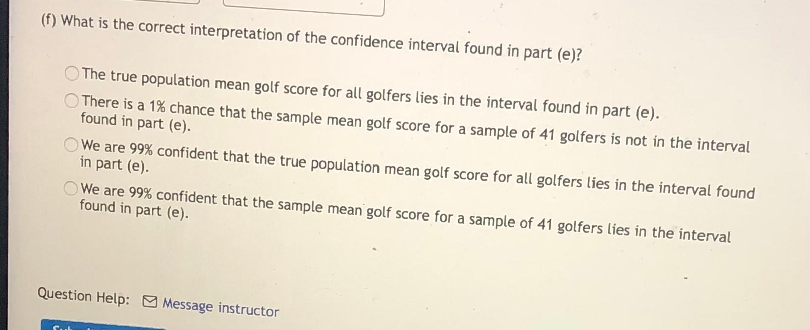 Solved (f) What is the correct interpretation of the | Chegg.com
