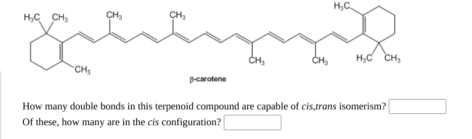 Solved How many double bonds in this terpenoid compound are | Chegg.com
