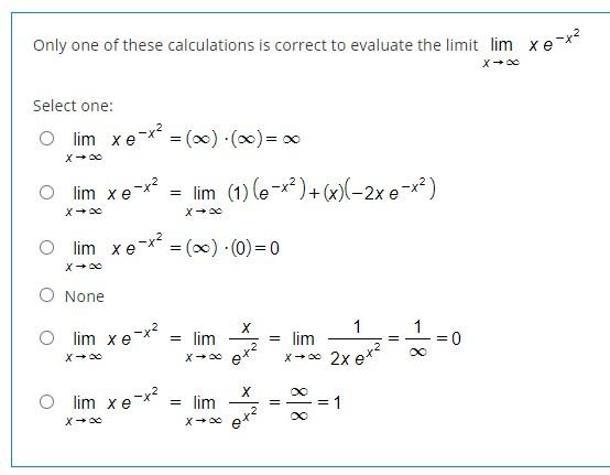 Solved Only one of these calculations is correct to evaluate | Chegg.com