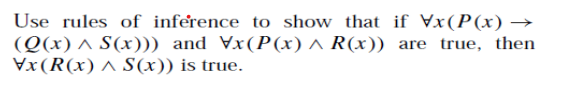 [Solved]: Use rules of inference to show that if ( foral