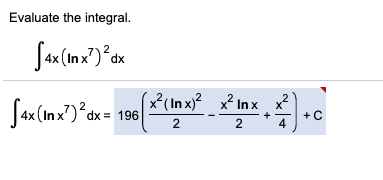 Solved Evaluate the integral. fax (x) dx ſax(inx?)?dx = | Chegg.com