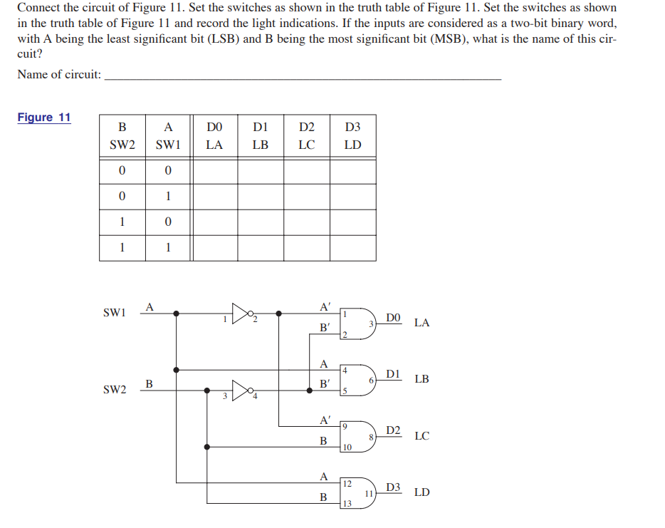 Solved Construct the mystery circuit shown in Figure 11 | Chegg.com