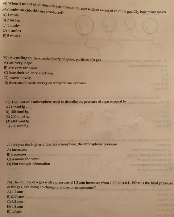Solved s9) When 4 moles of aluminum are allowed to react | Chegg.com