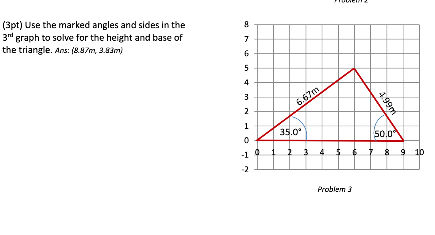 Solved (3pt) Use the marked angles and sides in the 3rd | Chegg.com