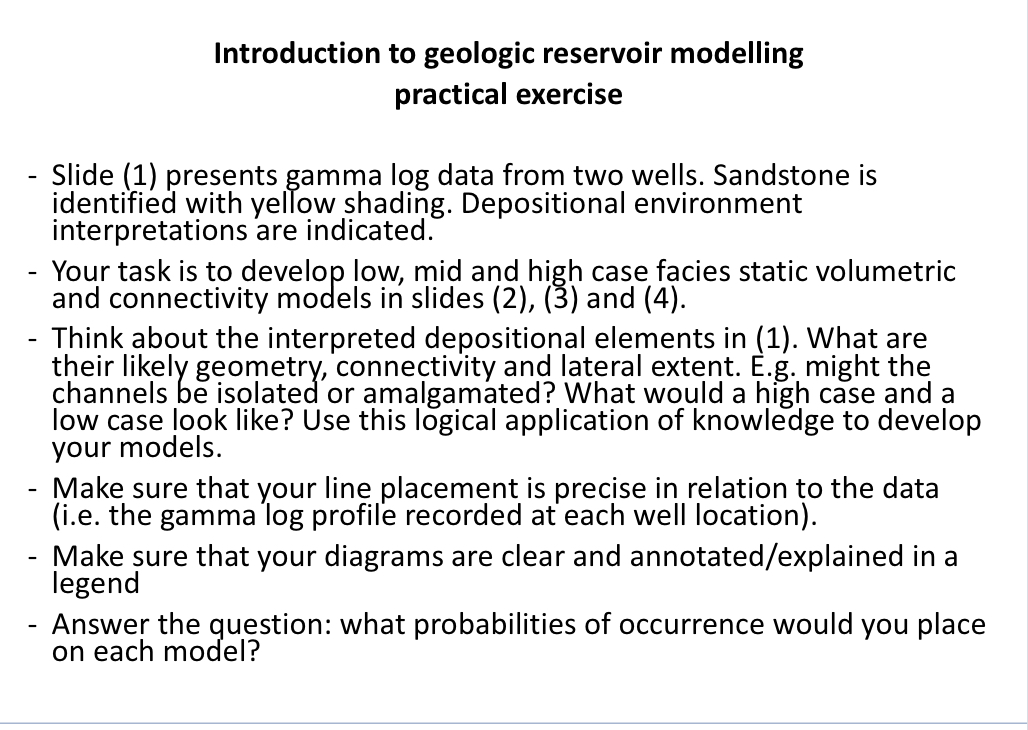 Introduction to geologic reservoir modelling | Chegg.com