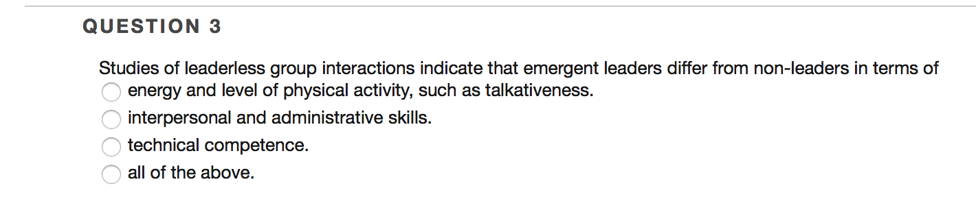 Solved Studies of leaderless group interactions indicate | Chegg.com