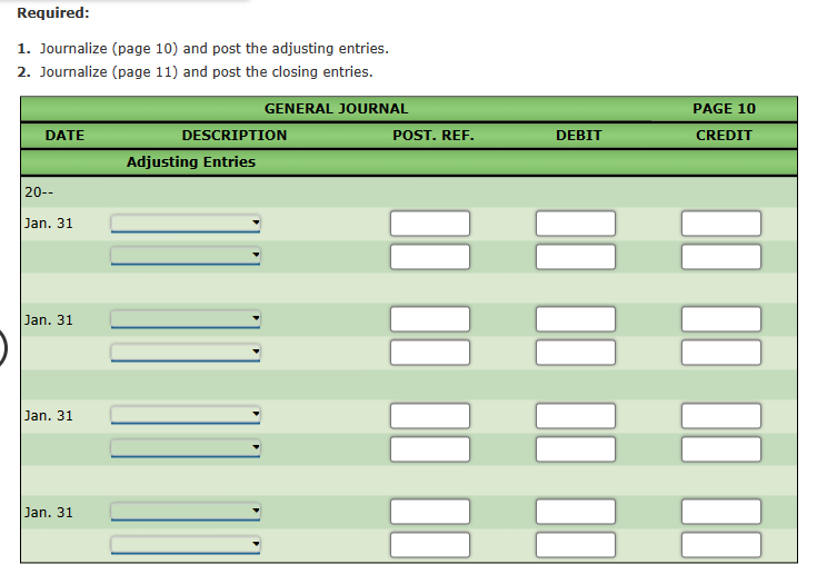 Solved Closing Entries and Post-Closing Trial Balance A work | Chegg.com