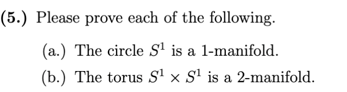 Solved 5.) Please prove each of the following. (a.) The | Chegg.com